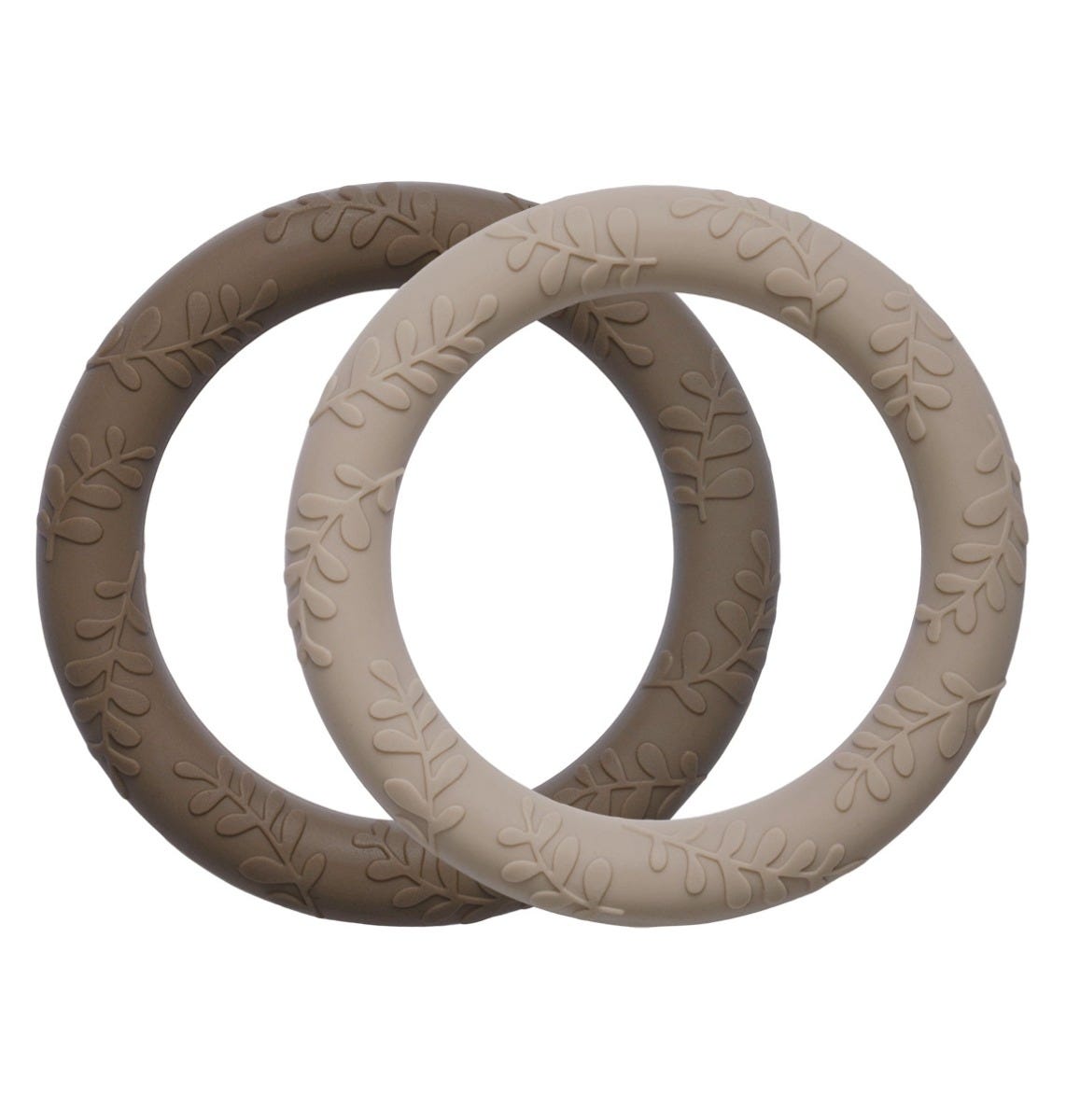 Silicone teethers: Leaves - taupe